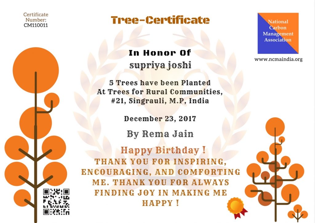 Tree Gift/Tree-Certificate - National Carbon Management Association